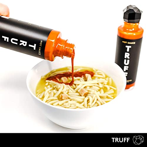 TRUFF Original Black Truffle Hot Sauce, Gourmet Hot Sauce with Ripe Chili Peppers, Black Truffle Oil, Organic Agave Nectar, Unique Flavor Experience in a Bottle, 6 oz.