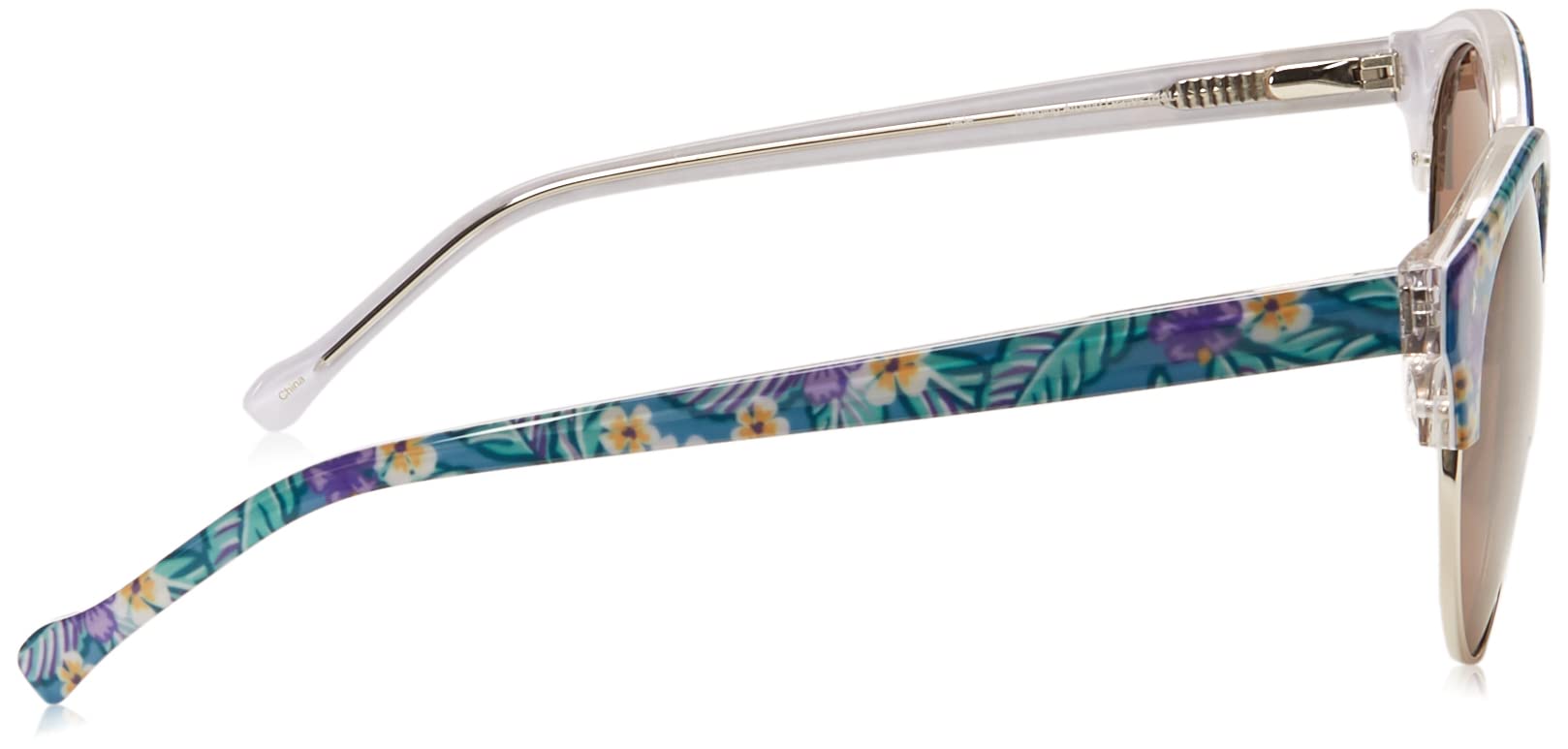 Vera Bradley Women's Jade Polarized Round Sunglasses, French Paisley, 53 mm