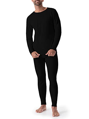 Wrangler Men's Heavyweight Cotton Thermal Top, Black, X-Large