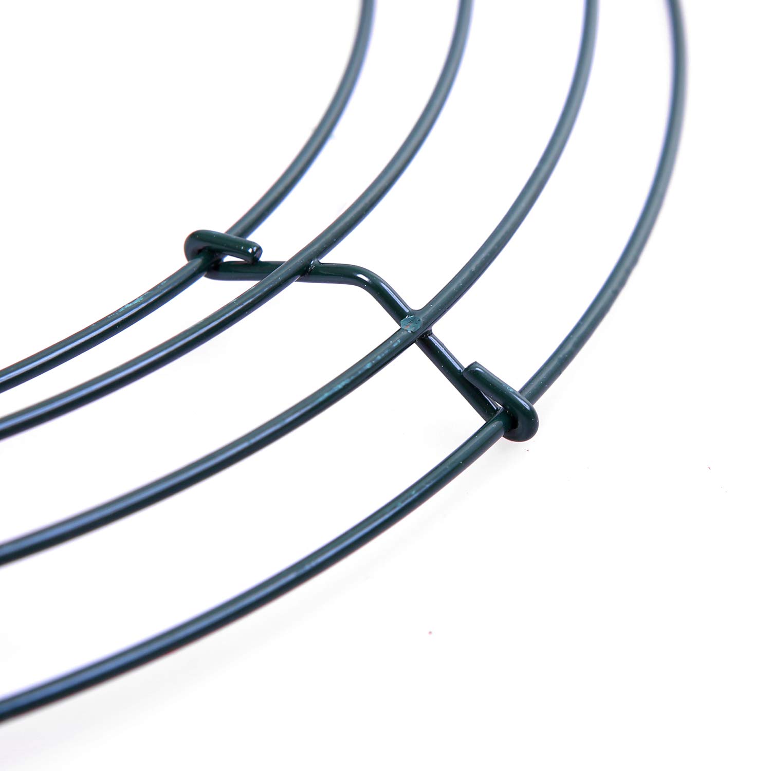 URATOT 4 Pack Metal Wreath Frame Green Wire Wreath for Christmas Wedding Holidays Valentines Garden Home Party Decorations