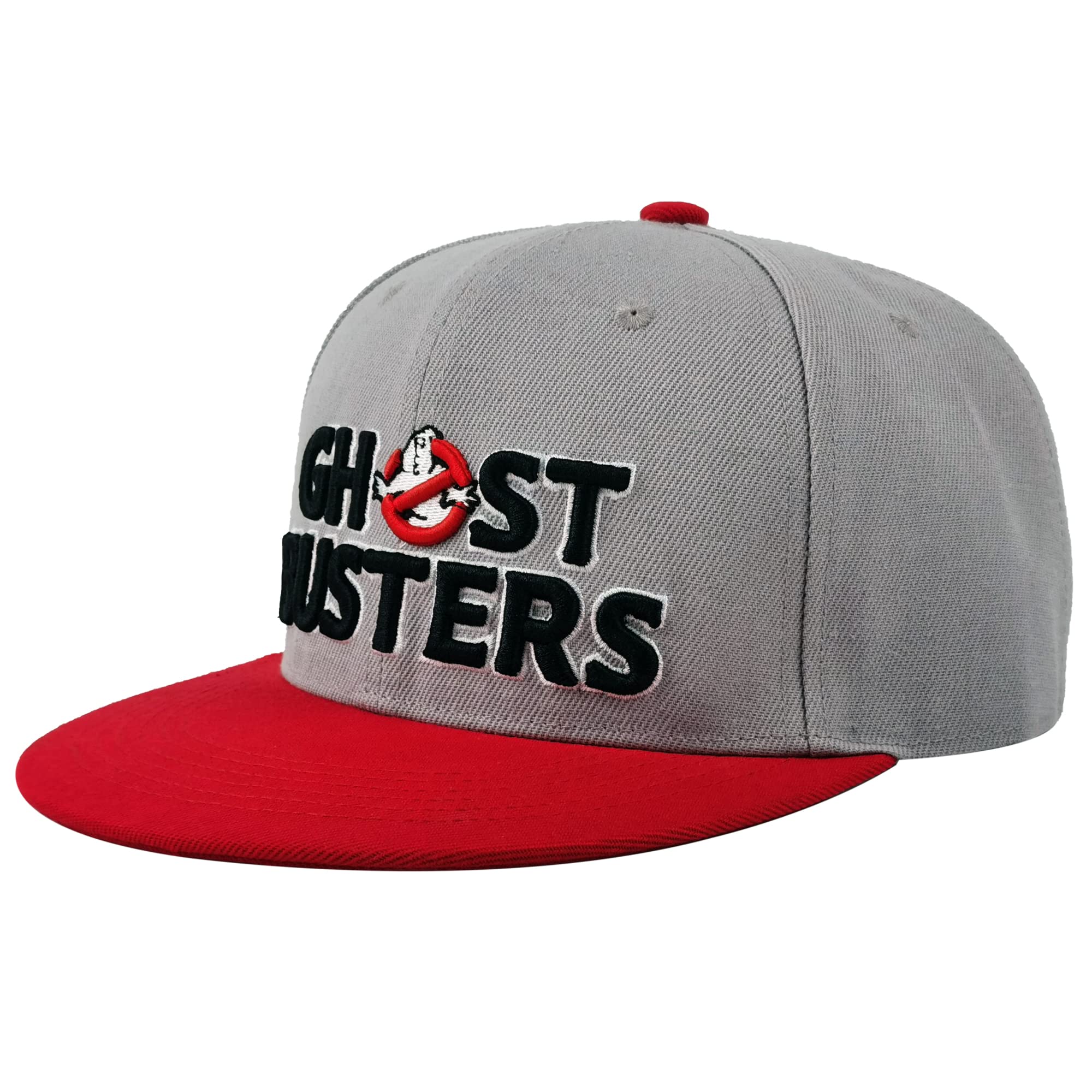 zommna 90s Ghostbusters Baseball Hat Ghost Embroidered Baseball Cap Hiphop Snapback Hat Red Gray