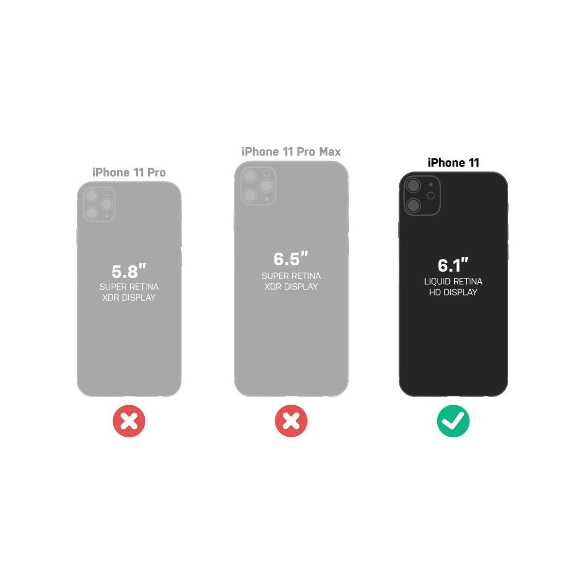 VTSOU Symmetry Clear Case for iPhone 11 (ONLY) Phone Case - Clear