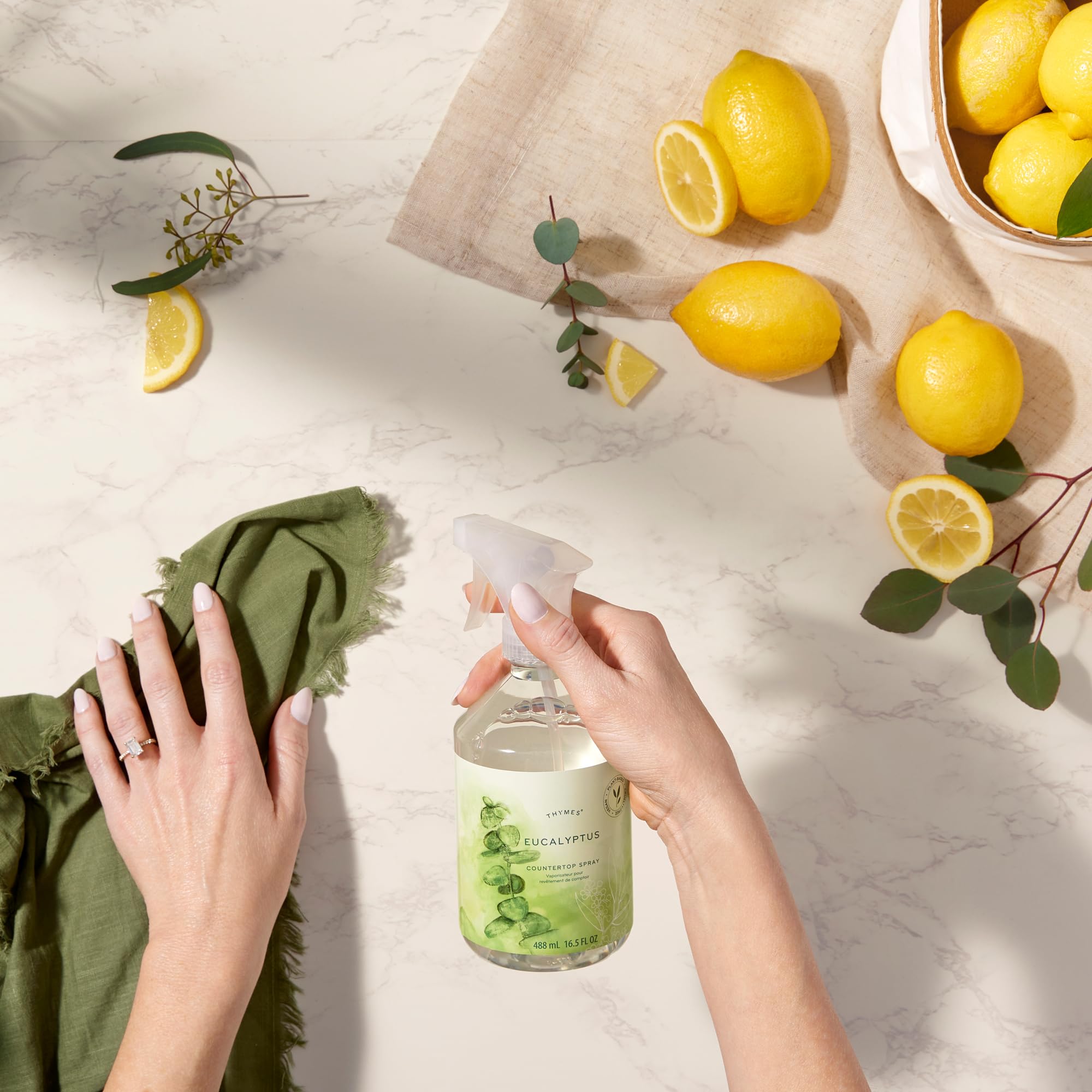 Thymes Countertop Spray - 16 Fl Oz - Lemon Leaf