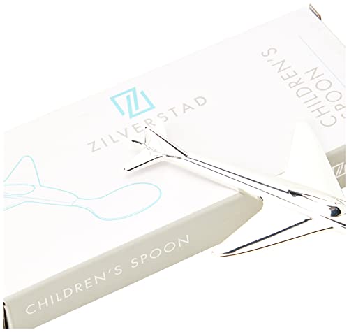 Zilverstad Children's Spoon Airplane, 16.899999999999999 x 7.4 x 1.5 cm, Silver