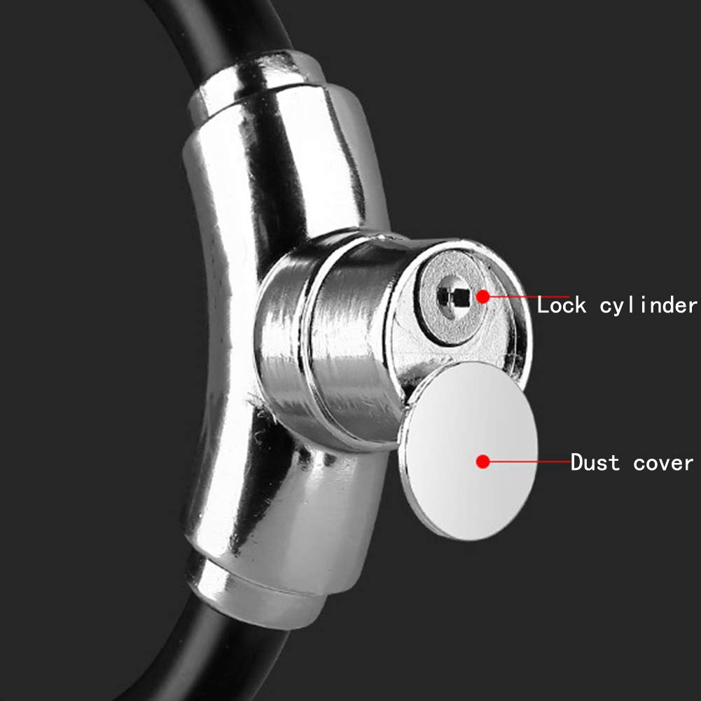 ZHYING Bike Lock with Key,Anti Theft Bicycle Steel Chain,Ring Multipurpose Lock for Scooter,Motorcycles,Helmet,Skateboard