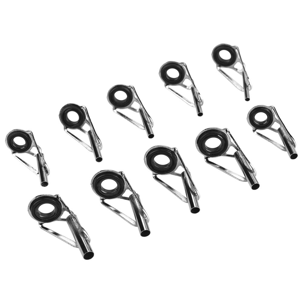 VGEBY1 Fishing Rod Guide Tips Set, 80Pcs 10Sizes Resistant Fishing Spinning Rod Guides with Storage Case Fishing Replacement Accessory