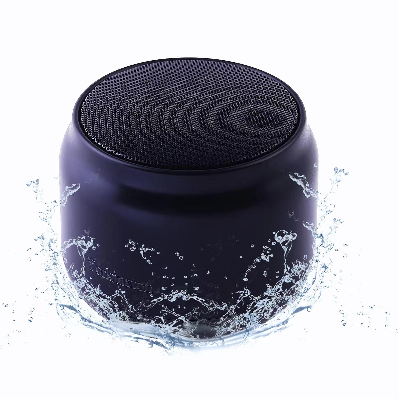 Yorkinaton Come 1 Portable Bluetooth Speaker, IPX6 Waterproof Bluetooth Speaker Loud Volume, Clear Sound, 22 Feet Wireless Range, Microphone, Small Bluetooth Speakers. (Black Color).