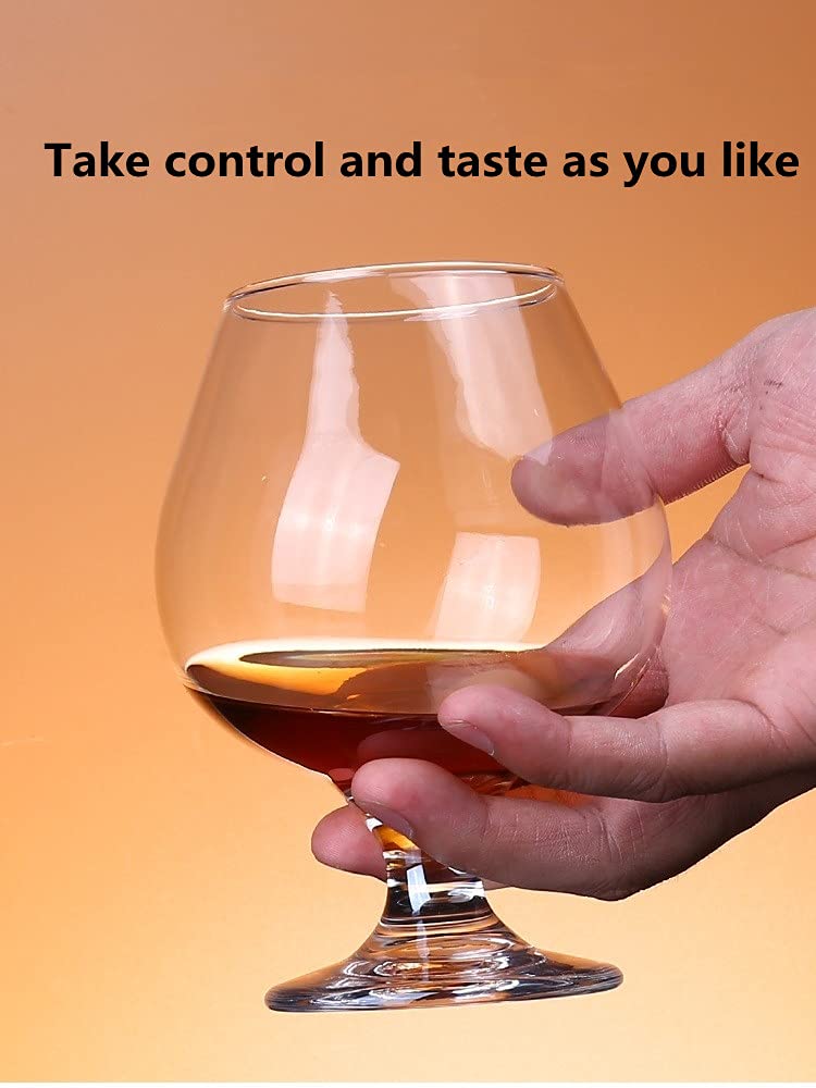 Yasuyuki Thickened glass wine glass 350ml short-footed cocktail glass large capacity brandy wine glass