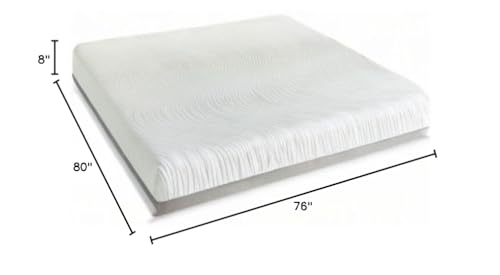 Zinus 8 Inch Green Tea Pressure Relief Memory Foam Mattress/Zoned Airflow Design/CertiPUR-US Certified, King