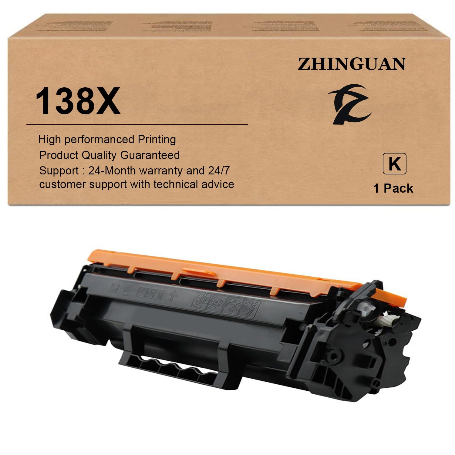 ZHINGUAN Remanufactured 138X W1380X Toner Cartridge for Pro 3001dwe 3001dw Pro MFP 3101 fdwe MFP 3101fdw pritners with chip (1-Pack)