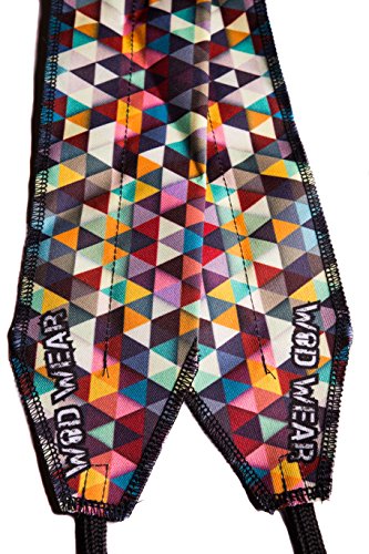 WOD Wear Wrist Wraps for Powerlifting, Strength Training, Bodybuilding, Cross Training, Olympic Weightlifting, Yoga Support - One Size Fits All (Diamond Pattern)