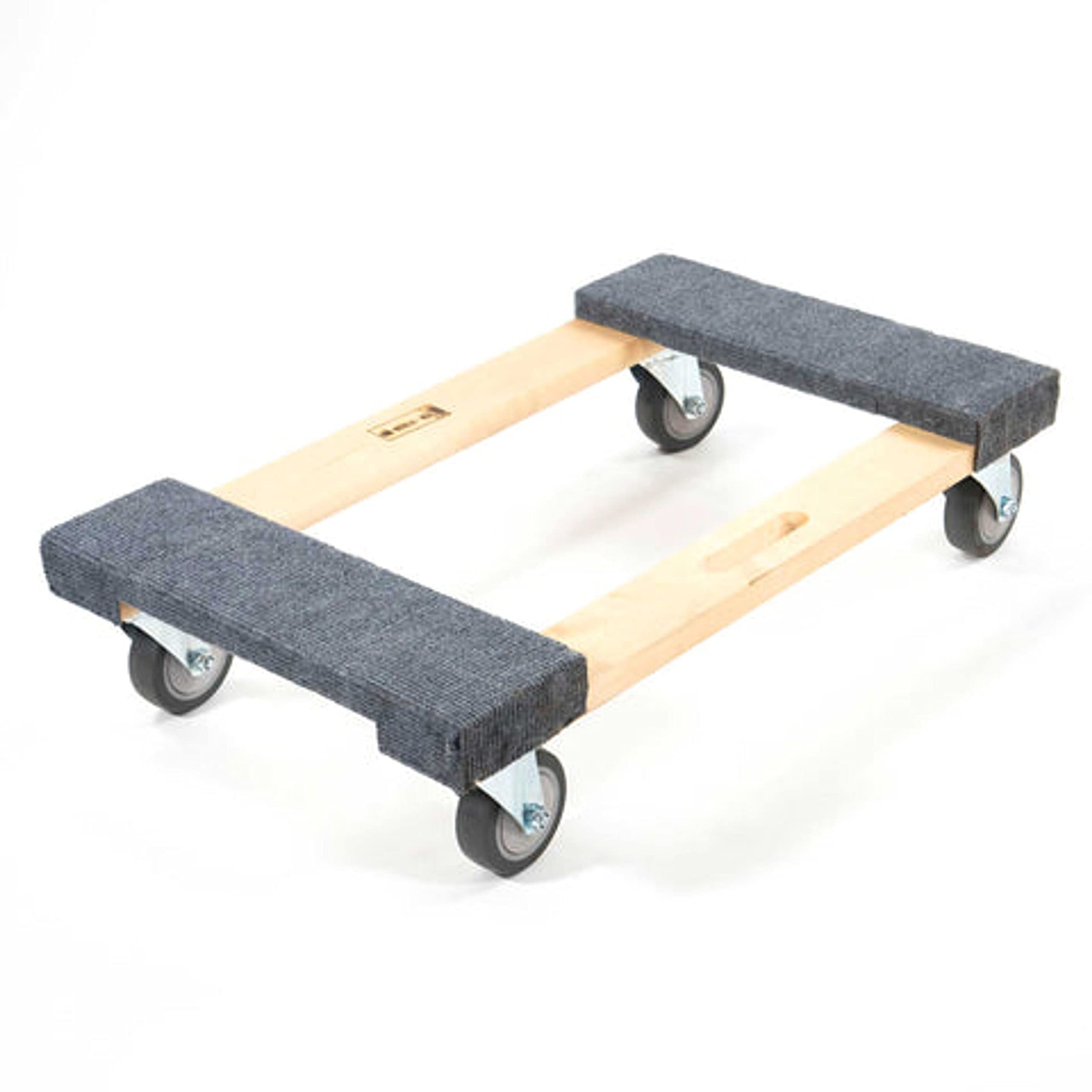US Cargo Control - Carpeted Moving Dolly 18 Inch x 30 Inch - Heavy Duty Furniture Dolly with Four Rubber Swivel Casters - Carpeted Edges for Safe Cargo Hauling
