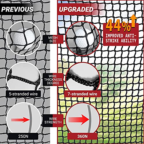 WhiteFang Golf Net Bundle Golf Practice Net 10x7 feet with Golf Chipping Nets Golf Hitting Mat & Golf Balls Packed in Carry Bag for Backyard Driving Indoor Outdoor (3 in 1)