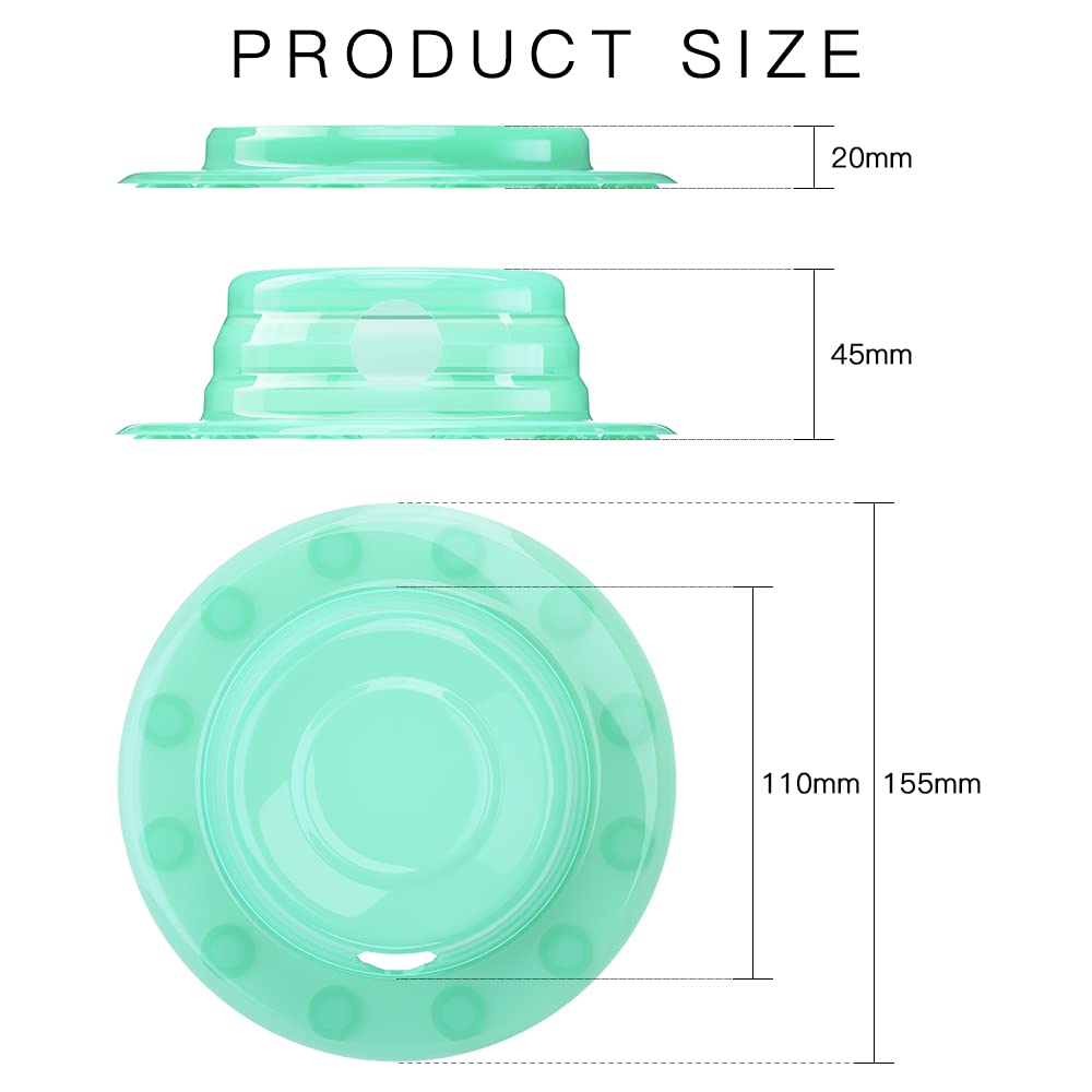 Tucana Bathtub Overflow Drain Cover, Adds Inches of Water for Leisure Bath, Strong Suction Cups Seal for Bathtub Drain Stopper, 6” Diameter Clear…