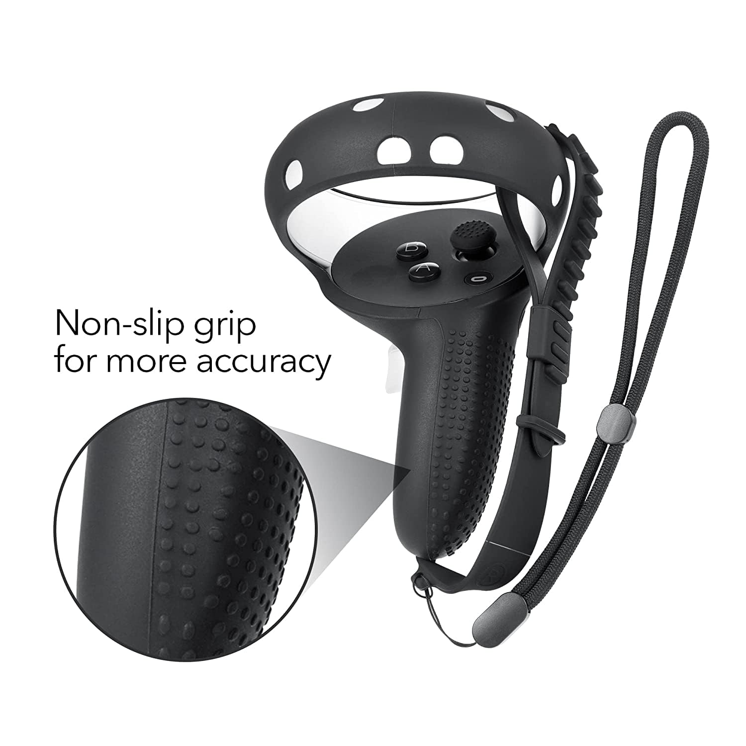 Wasserstein Silicone Skin Set Compatible with Meta/Oculus Quest 2 - Includes Meta/Oculus Quest 2 Accessories - Controller Grip Shells, Sweatproof Face Cover, Protective Lens Cover, Wrist Straps -