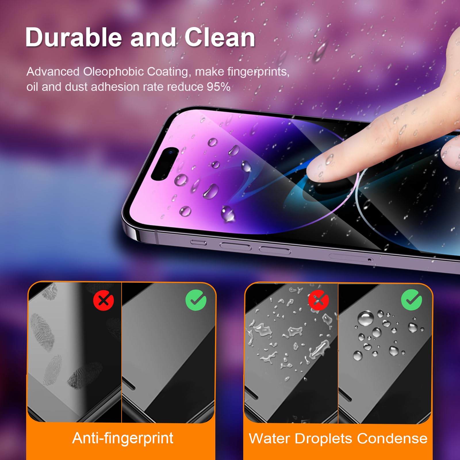 TIUYAO Screen Protector for iPhone 14 Plus/13 Pro Max with [Auto Alignment Kit] Auto Dust-Removal Bubble Free Tempered Glass Screen Protector Fit for iPhone 14 Plus/iPhone 13 Pro Max [2 Pack]