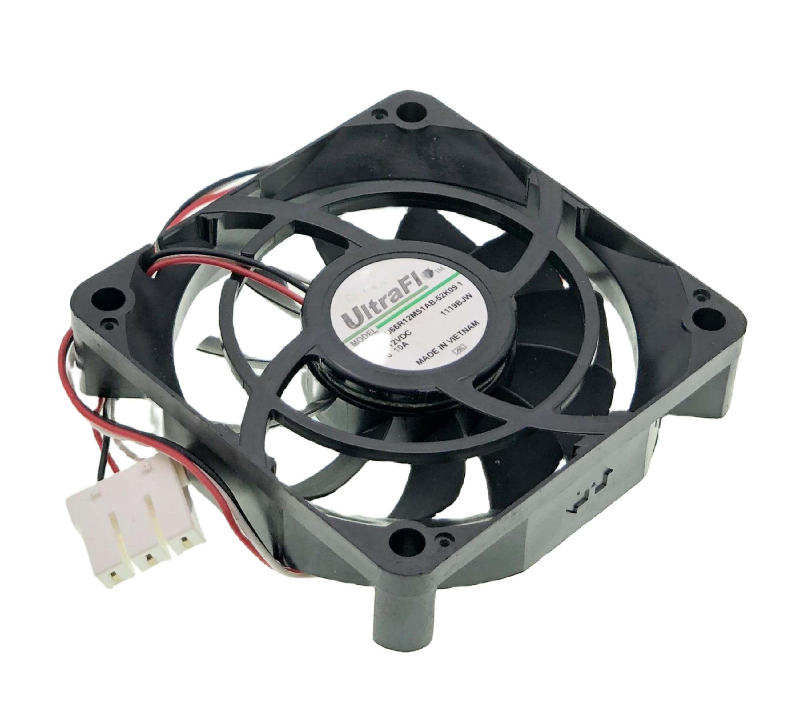 U66R12MS1AB-52K09 DA31-00070E Refrigerator Ice Maker Fan Motor for Samsung Refrigerator, DC12V 0.10A,Model Specific Not Universal, Check The Model Number, Picture and Ports.
