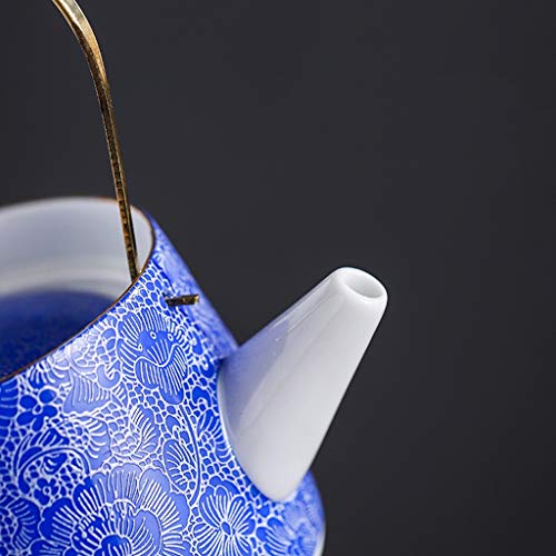 ZNZN Ceramic Kettle Retro Teapot Household Fashion Small Teapot with Exquisite and Comfortable Design Handle (210ml,7.1oz) Multifunctional Water Kettle (Color : F)