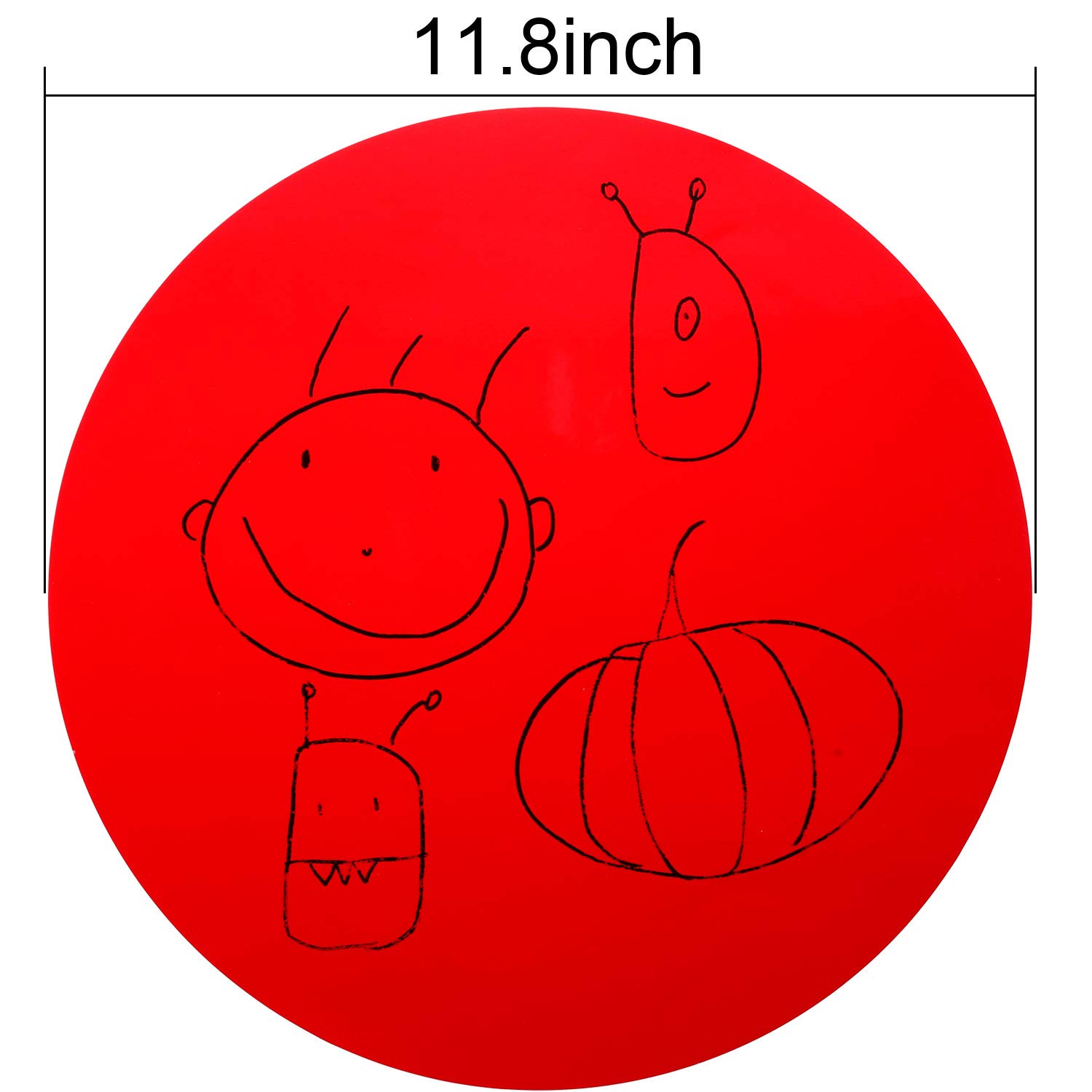 Tatuo 10 Pieces Colorful Dry Erase Circles White Board Marker Removable Vinyl Dot Wall Decal for Drills and Training School Teaching Progress (11.8 inch)