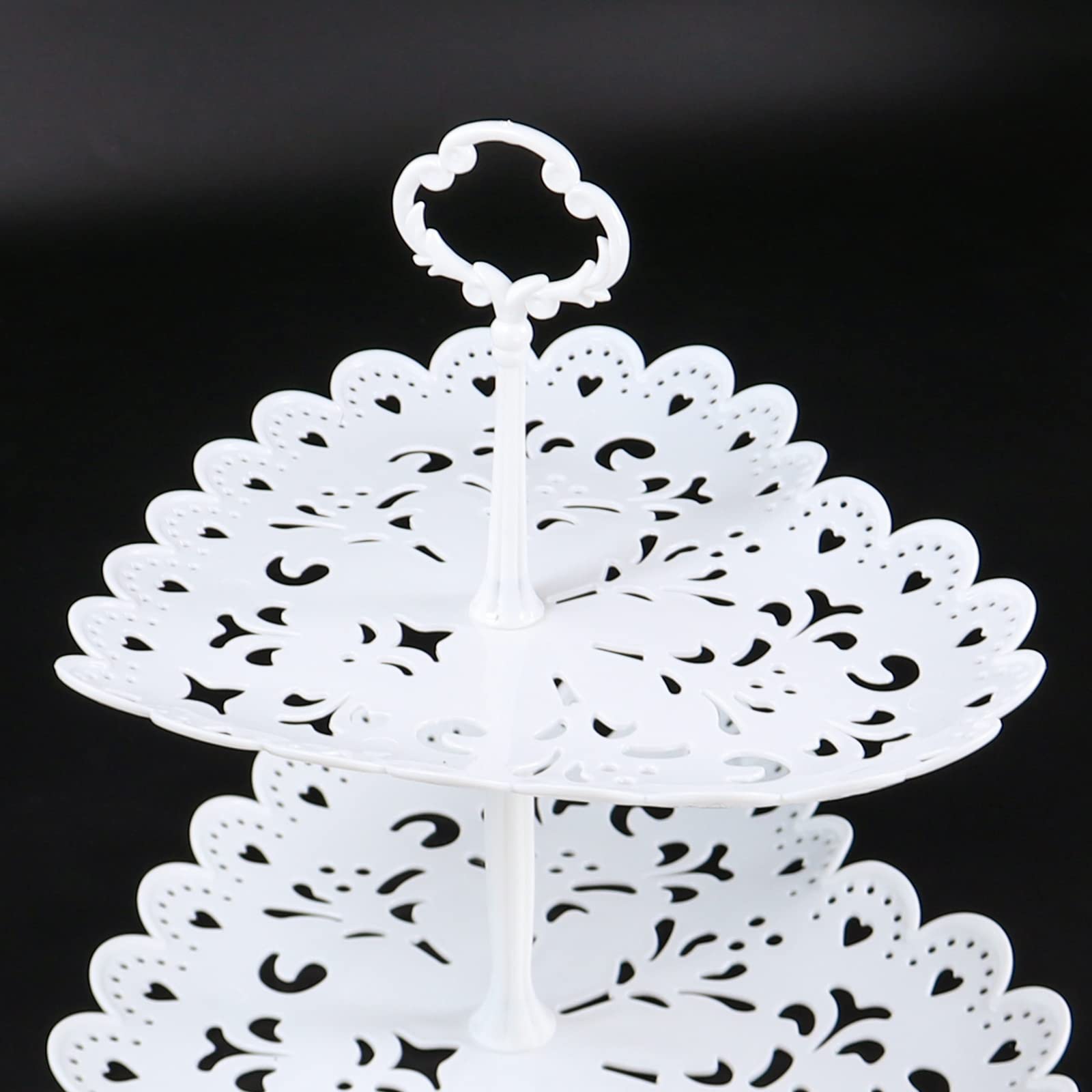 ZOAJU 6Pcs Party Cupcake Cake Stand, Plastic Dessert Trays Stand Set for Wedding Birthday Party Baby Shower Home Decor