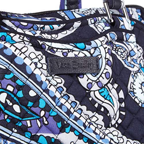 Vera Bradley Women's Cotton Mini Glenna Satchel Crossbody Purse, Deep Night Paisley, One Size