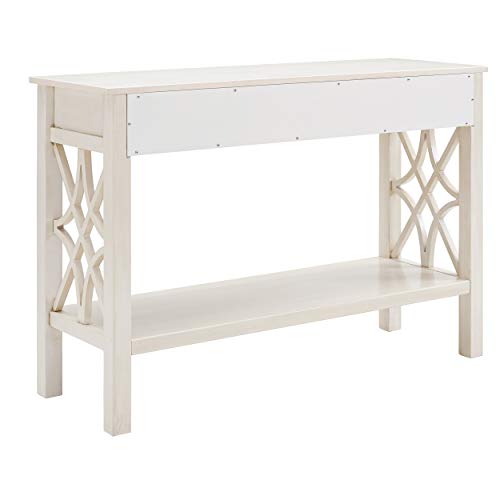 Willow Antique White Console Table Cream Modern Contemporary Traditional Rectangle MDF Drawers