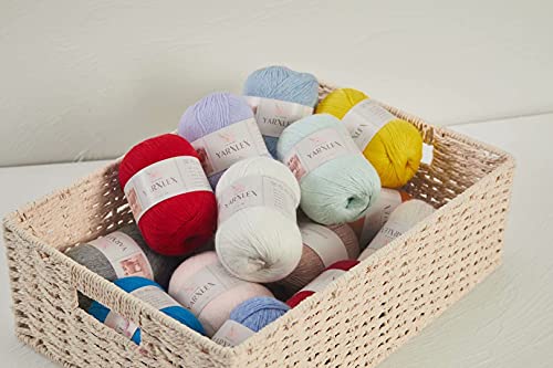 YarXlex 100% Superfine Merino Wool Yarn for Crocheting, Luxurious and Soft Hand Knitting Yarn - Ginger, 001