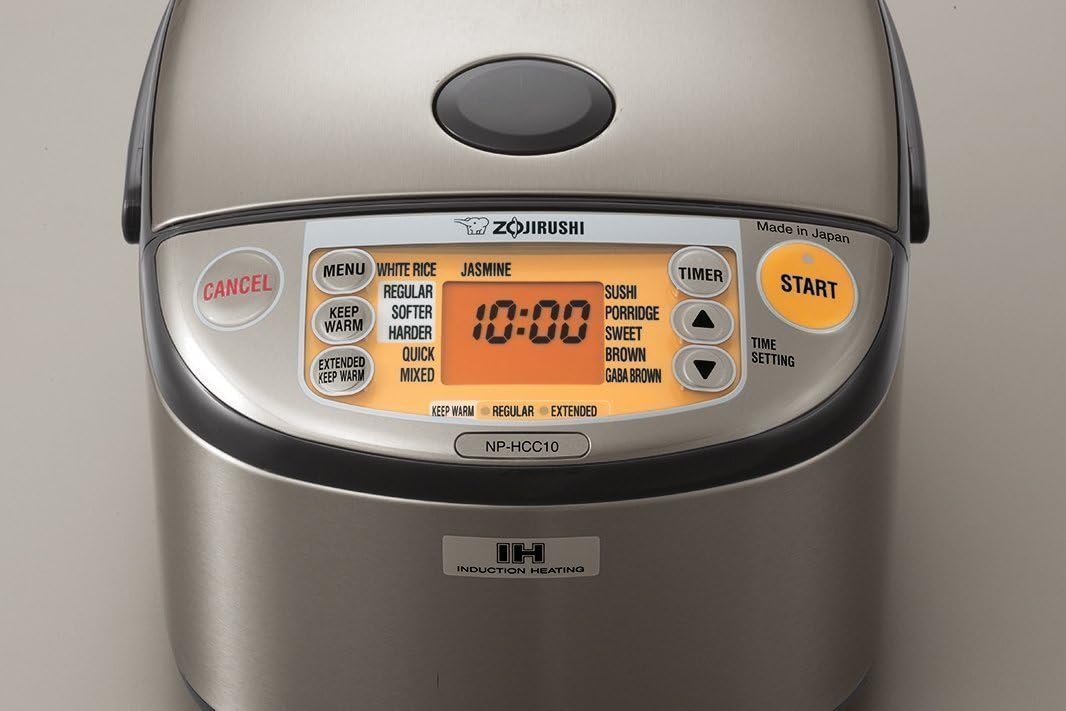 Zojirushi Induction Heating System Rice Cooker and Warmer (5.5-Cup/Dark Gray) Bundle with 12-Piece Knife Set (2 Items)