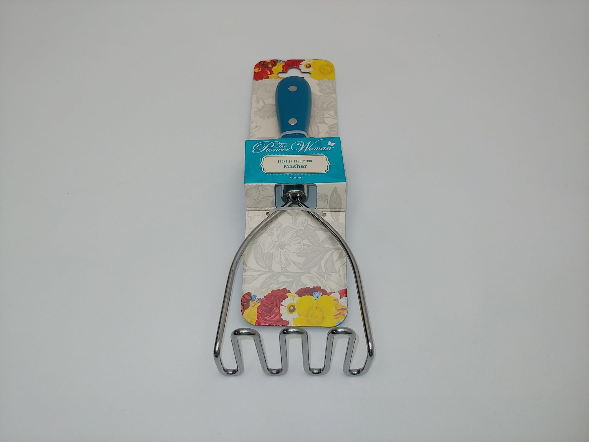 The Pioneer Woman Masher Potato Smasher Stainless Steel Teal Dishwasher Safe
