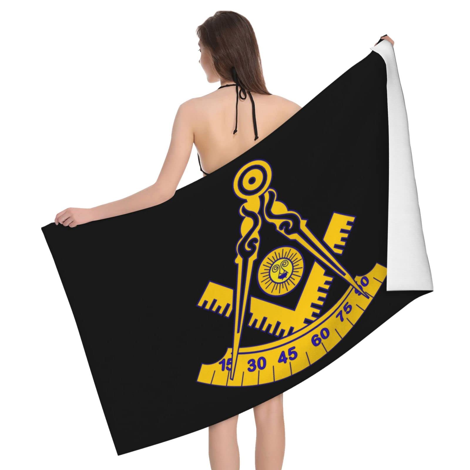 Zahika Freemason Past Master Beach Towel Absorbent Bathroom Towels Beach Towels Oversized Super 32x52 Inch