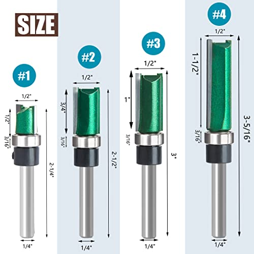 ZOKMOK Edge Trim Router Bits (Pattern Router Bits(B), Edge Cutting)