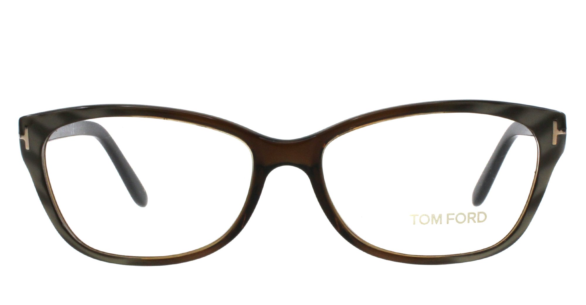 Tom Ford Classic Eyeglasses TF5142 050 Brown/Olive Green 54mm FT5142