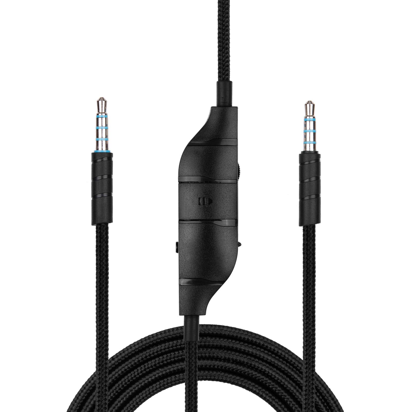 weishan G933 Aux Cord Replacement for Logitech G633 Gaming Headsets on PS5 Xbox One PC, 3.5mm(1/8") Red Braided Audio Cable with Inline Mute & Volume Control, 5ft