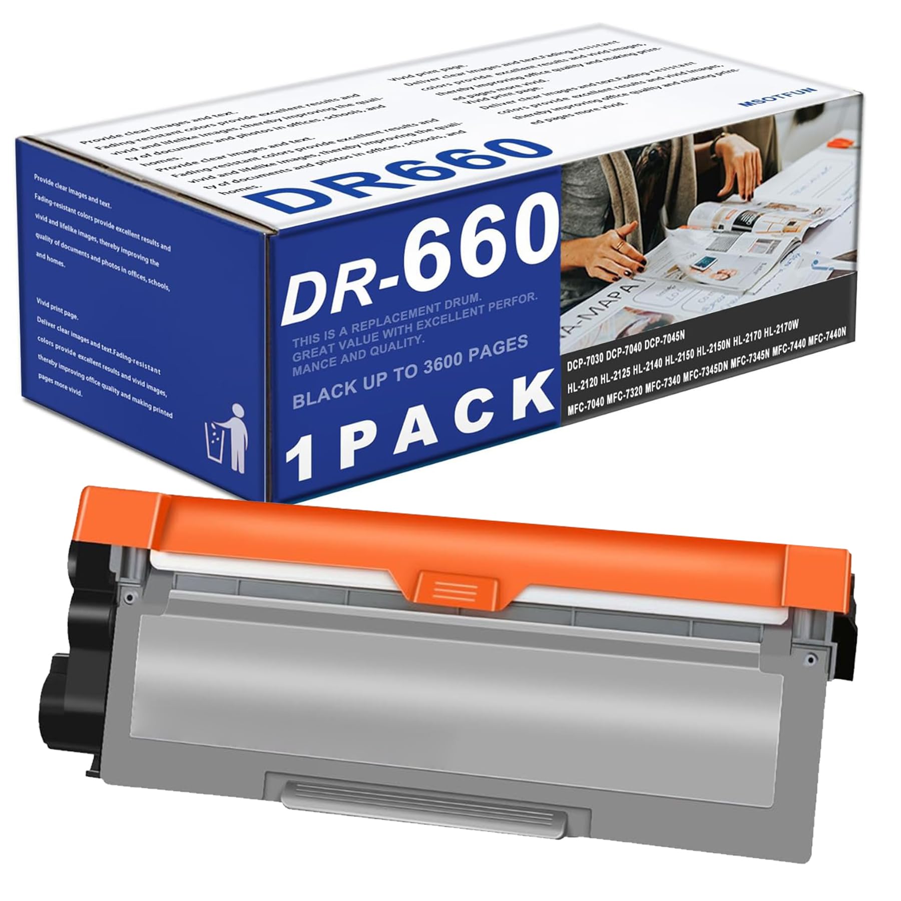 TN-660 TN630 TN-630 Toner High Yield Replacement for Brother TN660 Toner Cartridge HL-L2380DW HL-L2320D HL-L2340DW DCP-L2540DW MFC-L2700DW MFC-L2720DW Printers (Black, 1 Pack)