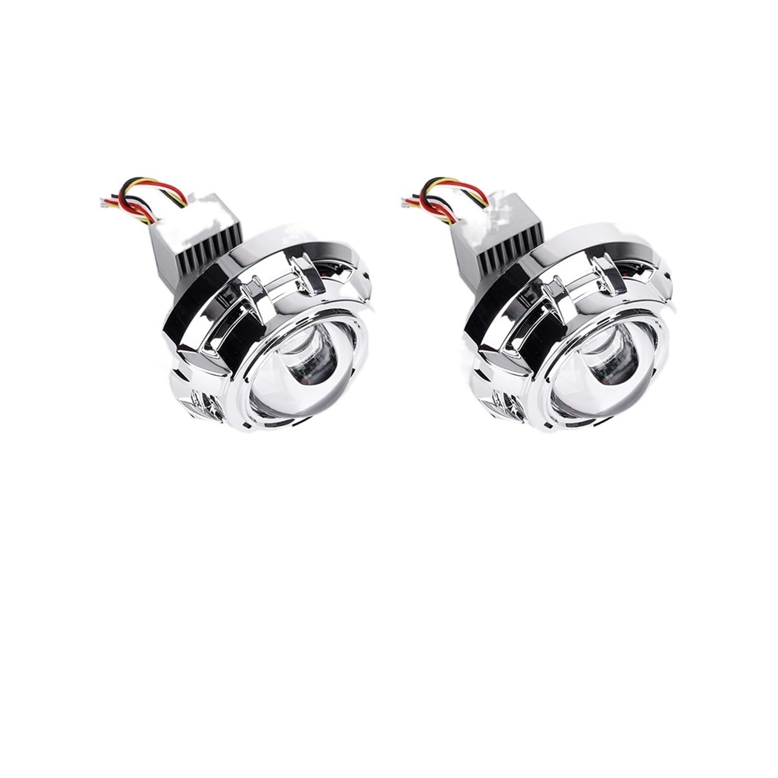 ZALIX 70W Auxiliary Lights Bi LED Projector Car Lenses in Headlight 3R G5 Hyperboloid Matrix Lens 6000K Diodes Retrofit Kits (Color : with E Shrouds)