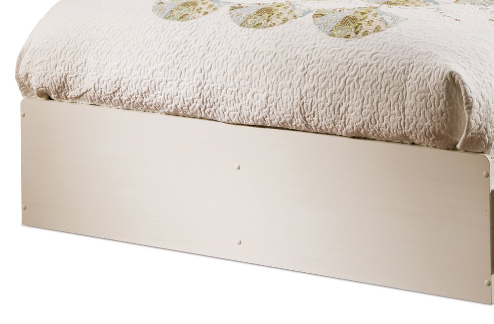 South Shore Summer Breeze Mates Bed with 3 Drawers, Full 54-inch, White Wash