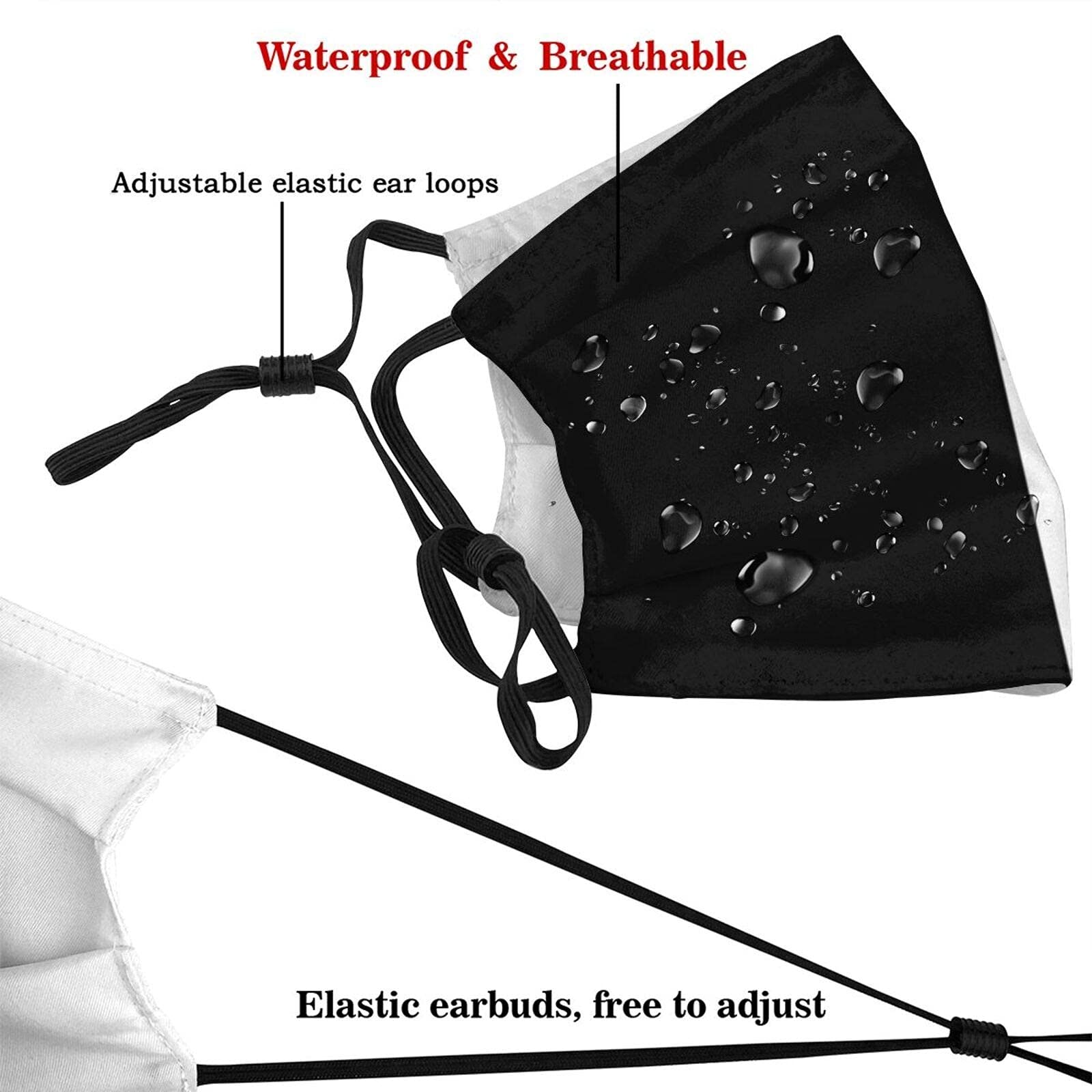 TANGDIAABBCC Split Face Mask with Half White Half Black,Ranboo Mask SMP Reusable,Ranboo Cosplay Myct Accessories Washable Merch for Men Women