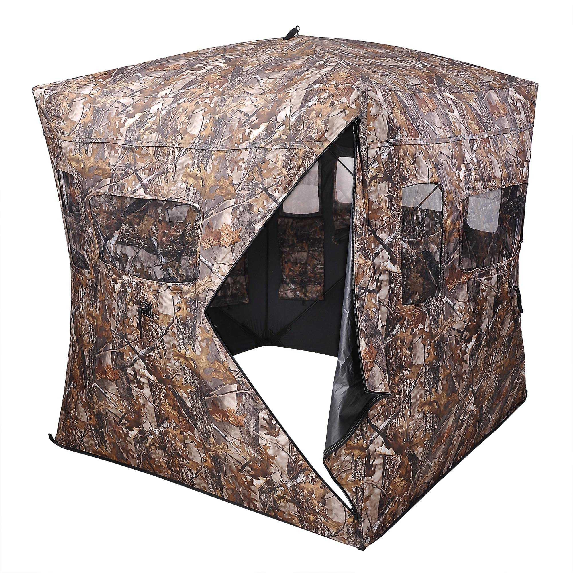 ZeHuoGe Hunting Blind Ground Tent with Zero Detection Carrying Case Professional Hub-Style Extra Large Bottomless Design Outdoor Sport Shooting US Delivery
