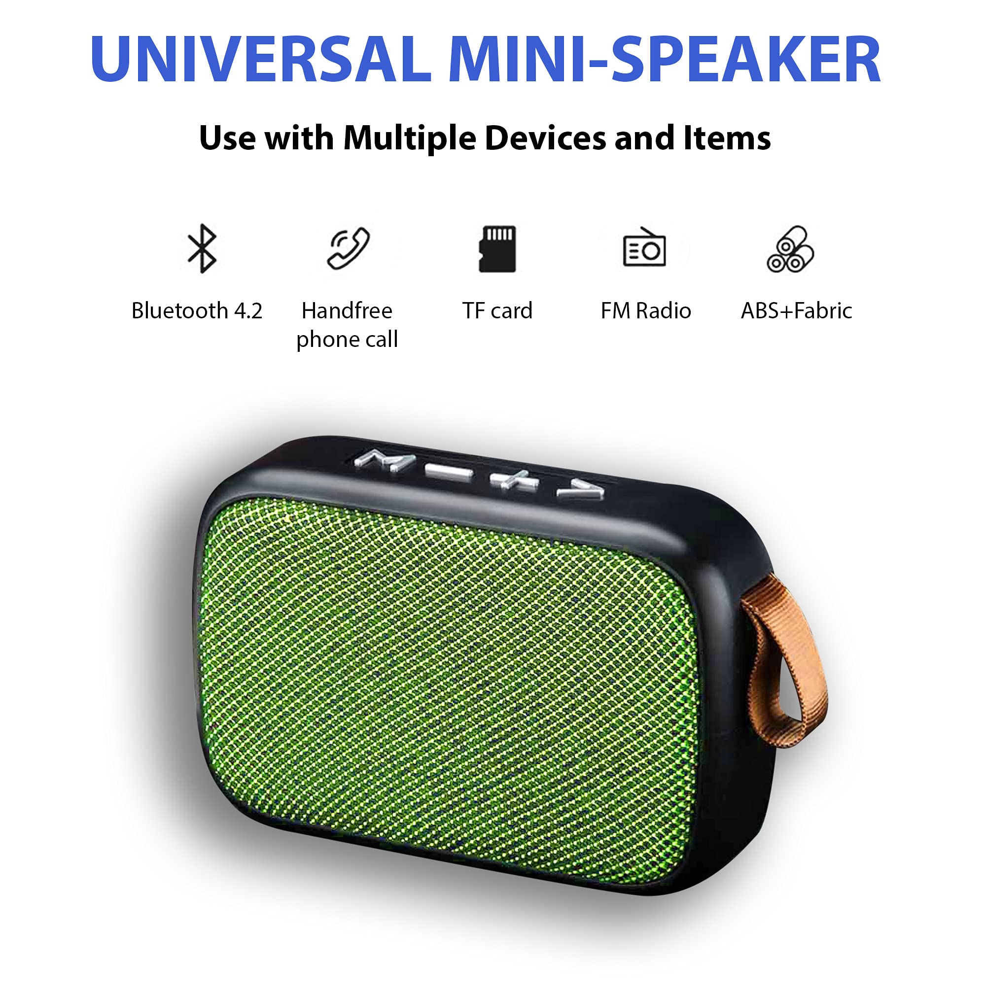 Tek Styz Speaker Compatible with Your JBL Charge 2 Plus Fabric Design 3W Playtime 6H Indoor, Outdoor Travel (Green)