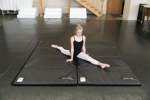 Tumbl Trak Gymnastics Folding Tumbling Panel Mat, 4ft x 8ft x 1-3/8in, Blueberry (G-824bb)