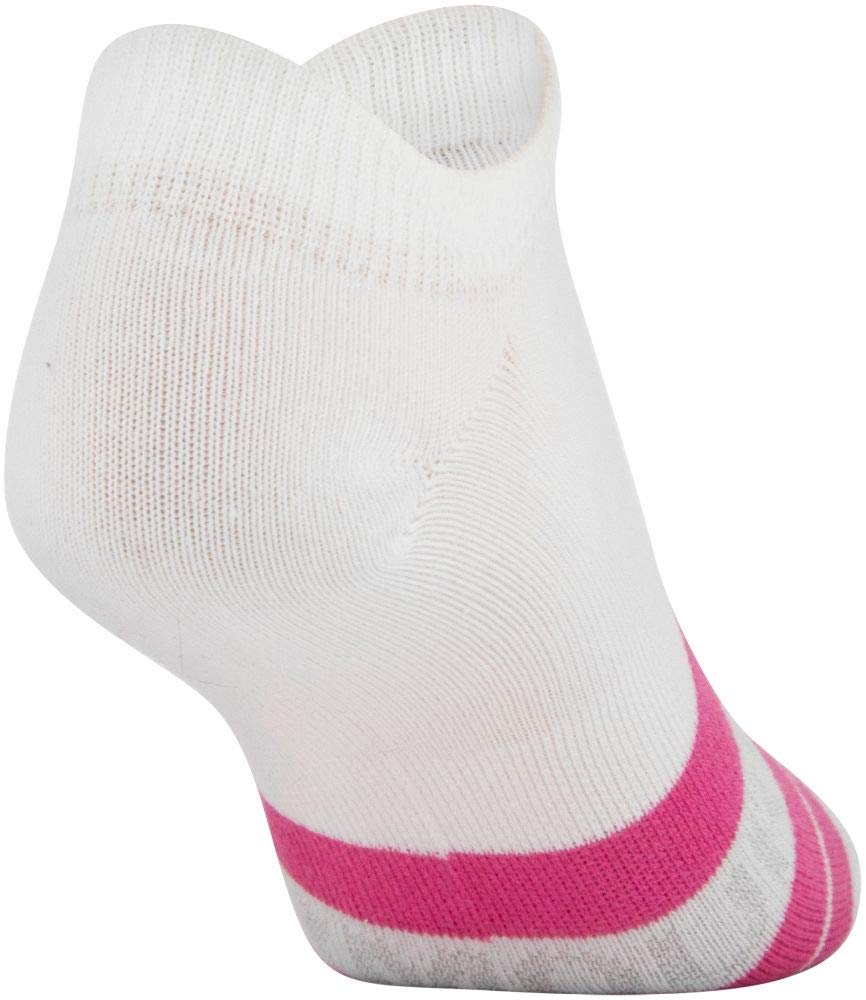 Under Armour Women's Essential 2.0 No Show Socks, 6-Pairs , Hushed Pink Assorted , Medium