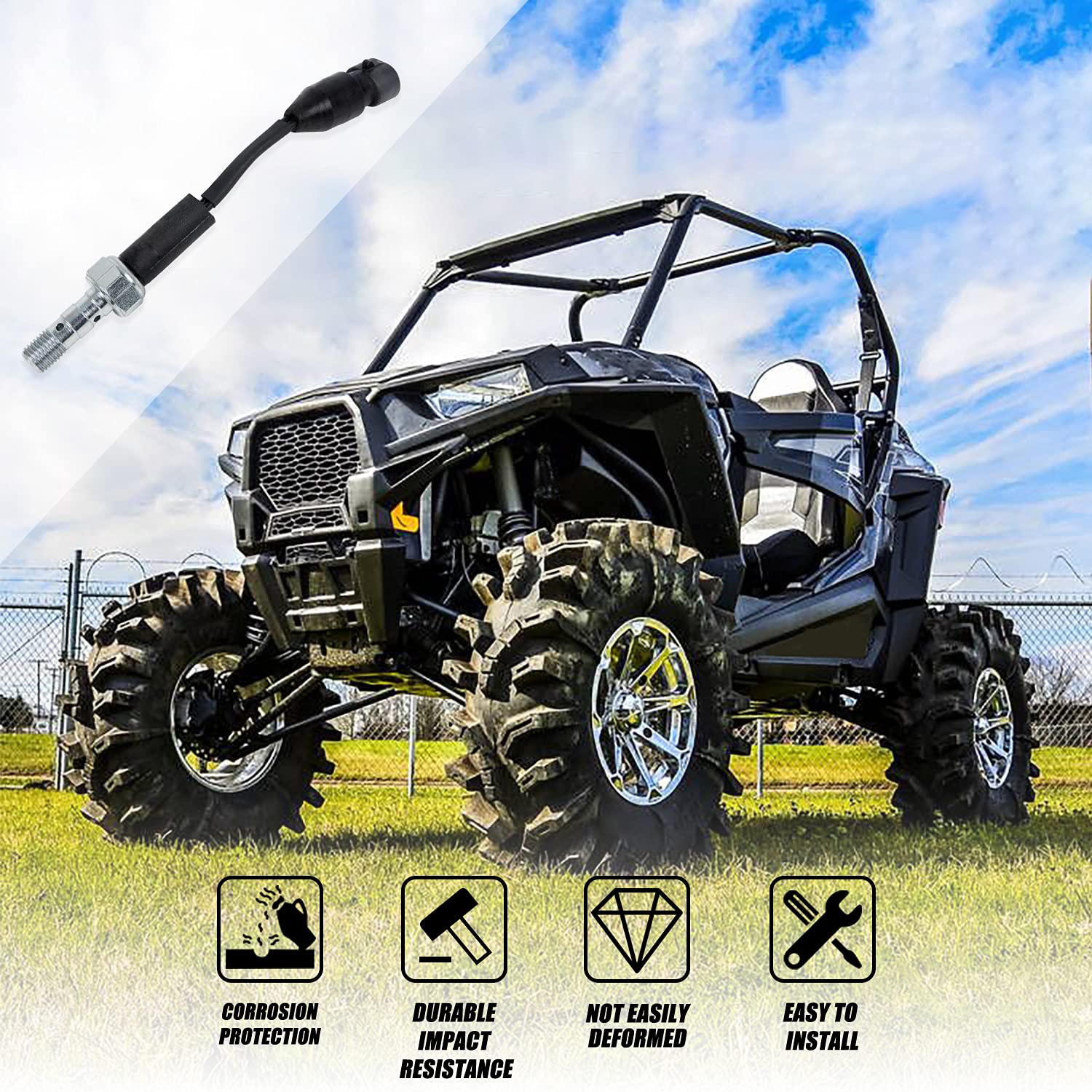 Wztepeng Replace 4014225 Brake Pressure Line Switch Compatible with Polaris RZR Ranger Sportsman Scrambler ACE 570 900 1000