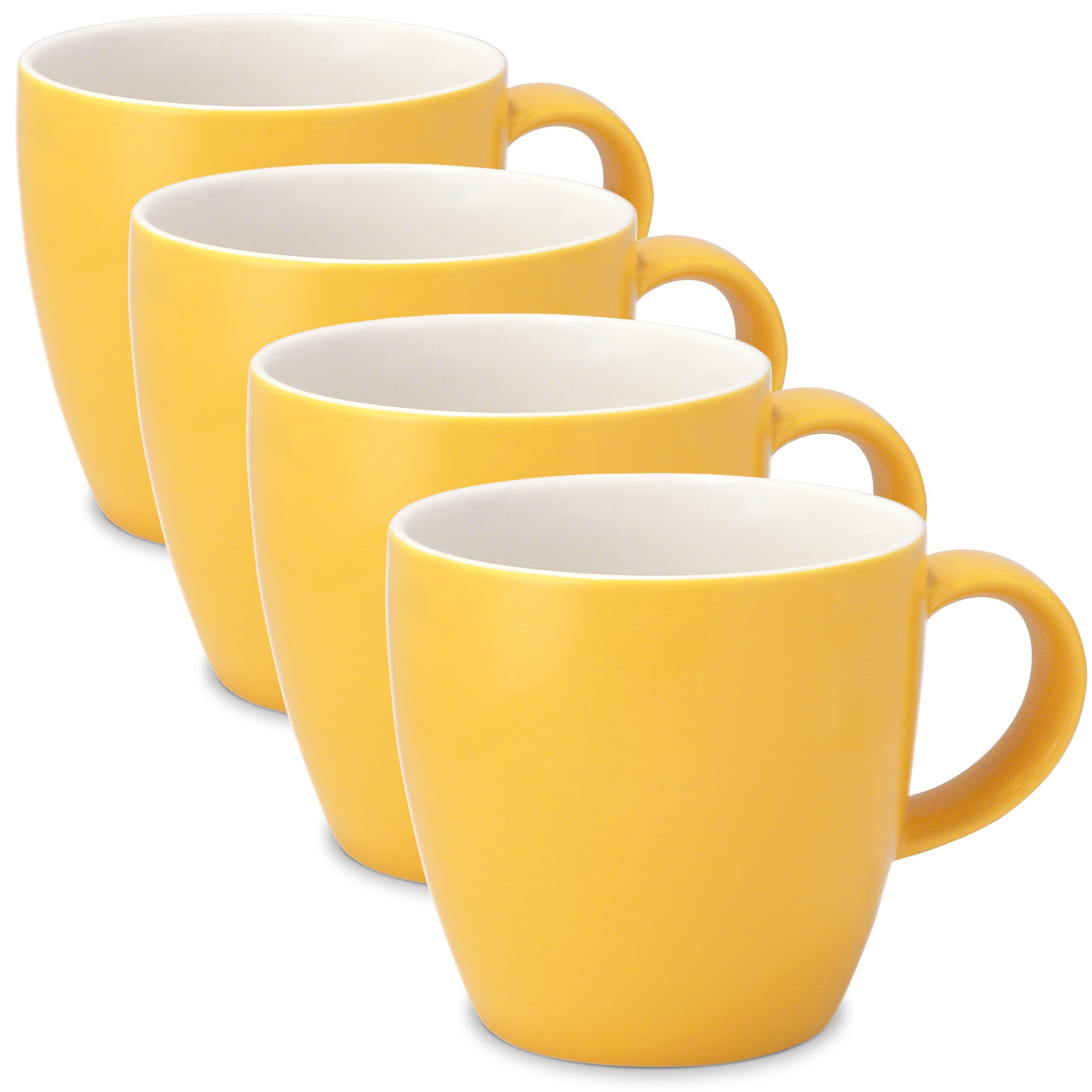 Uni Tea/Coffee Cup with handle 11 ounces (set of 4) - Mandarin