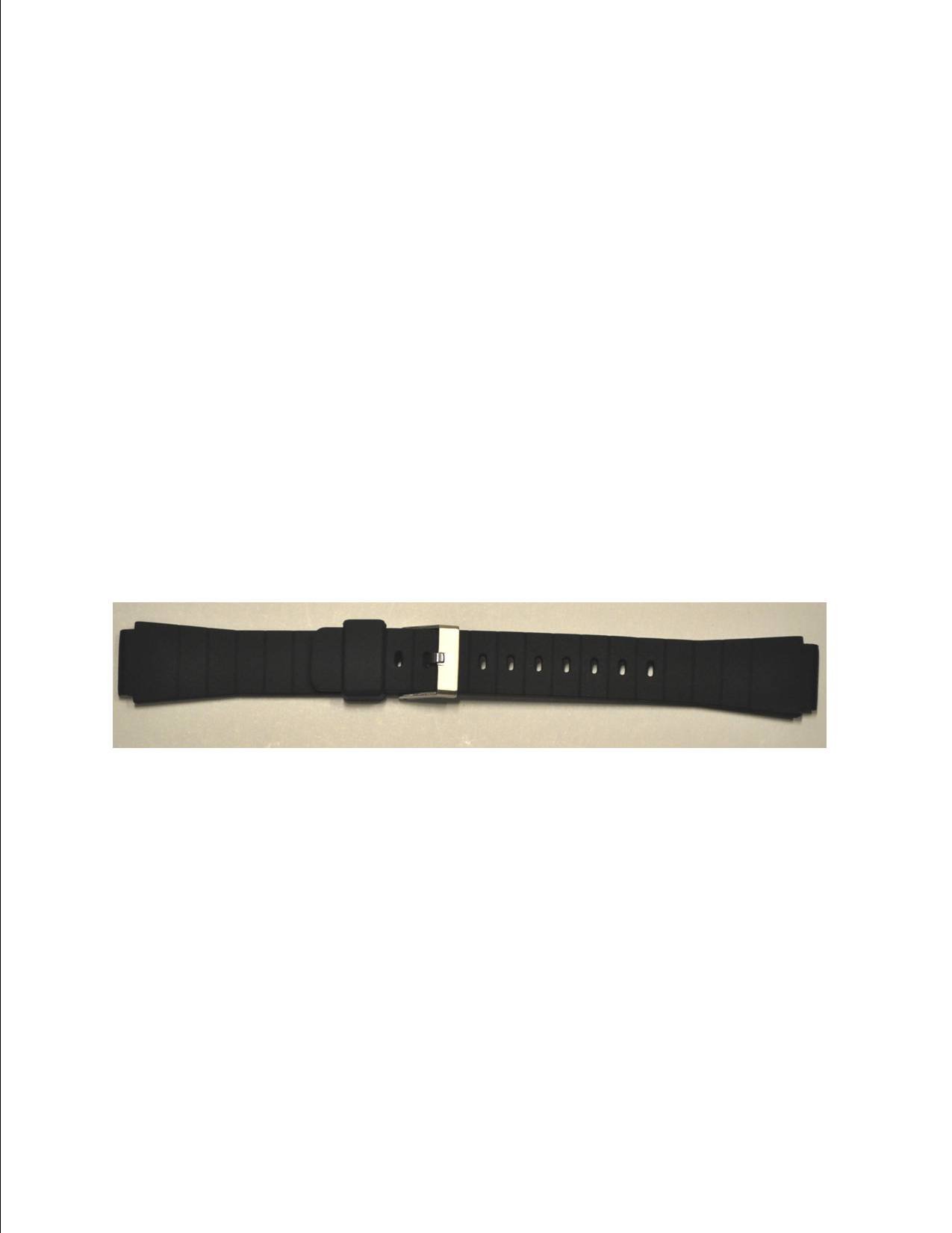 Timex Men's Q7B724 Resin Performance Sport 16mm Black Replacement Watchband
