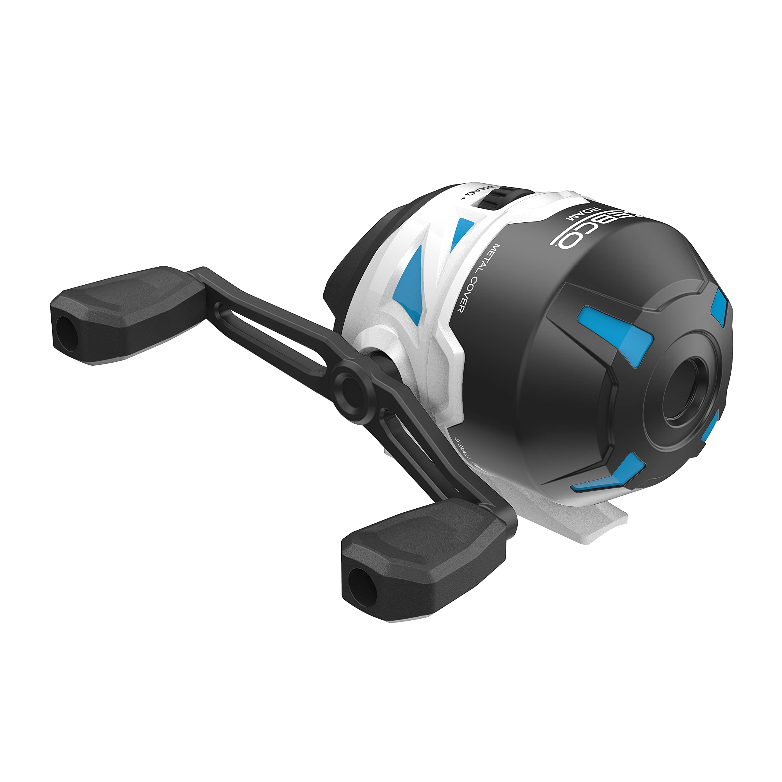 Zebco Roam Spincast Fishing Reel, Size 30 Reel, Changeable Right or Left-Hand Retrieve, Pre-Spooled with 10-Pound Zebco Fishing Line, Stainless Steel Front Cover, Blue