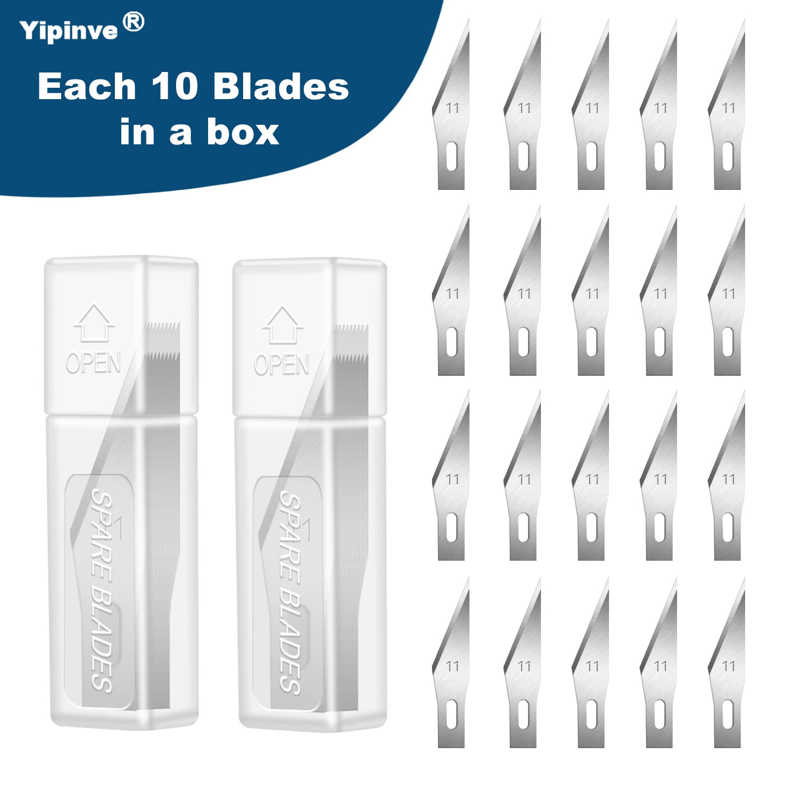 Yipinve Craft Knife Hobby Knife Exacto Knife with 20 PCS Spare Exacto Knife Blades Kit for DIY, Art, Cutting, Carving, Scrapbooking, Stencil