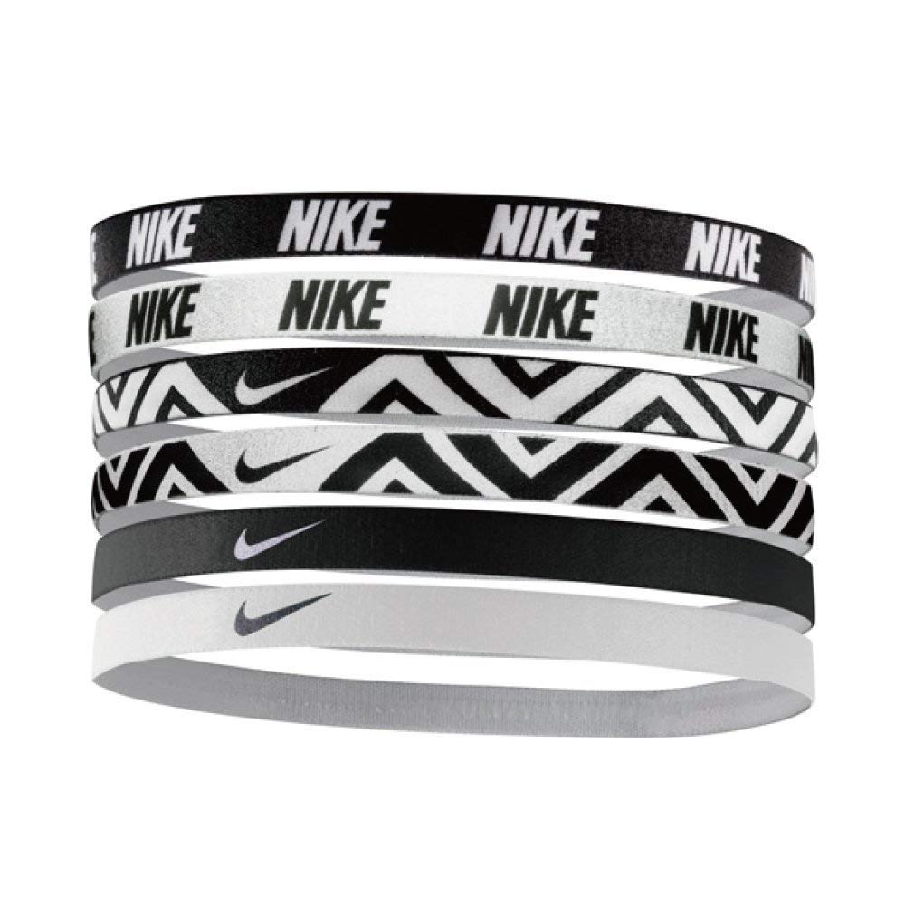 Women's Nike Printed Headbands Assorted 6PK Habanero Red/Gunsmoke/Grand Purple Size One Size