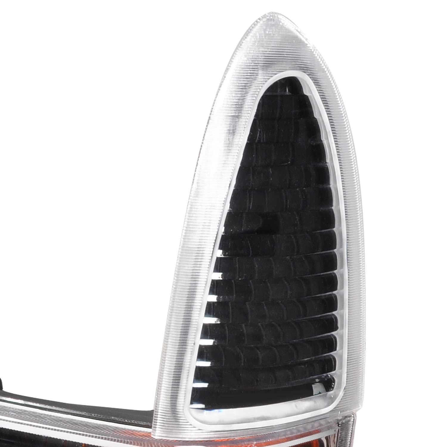 SPEC-D TUNING Black Housing Clear Lens Bumper Corner Lights Compatible with 1999-2004 Ford F250 F350 F450 F550, 2000-2005 Excursion, L+R Pair Assembly