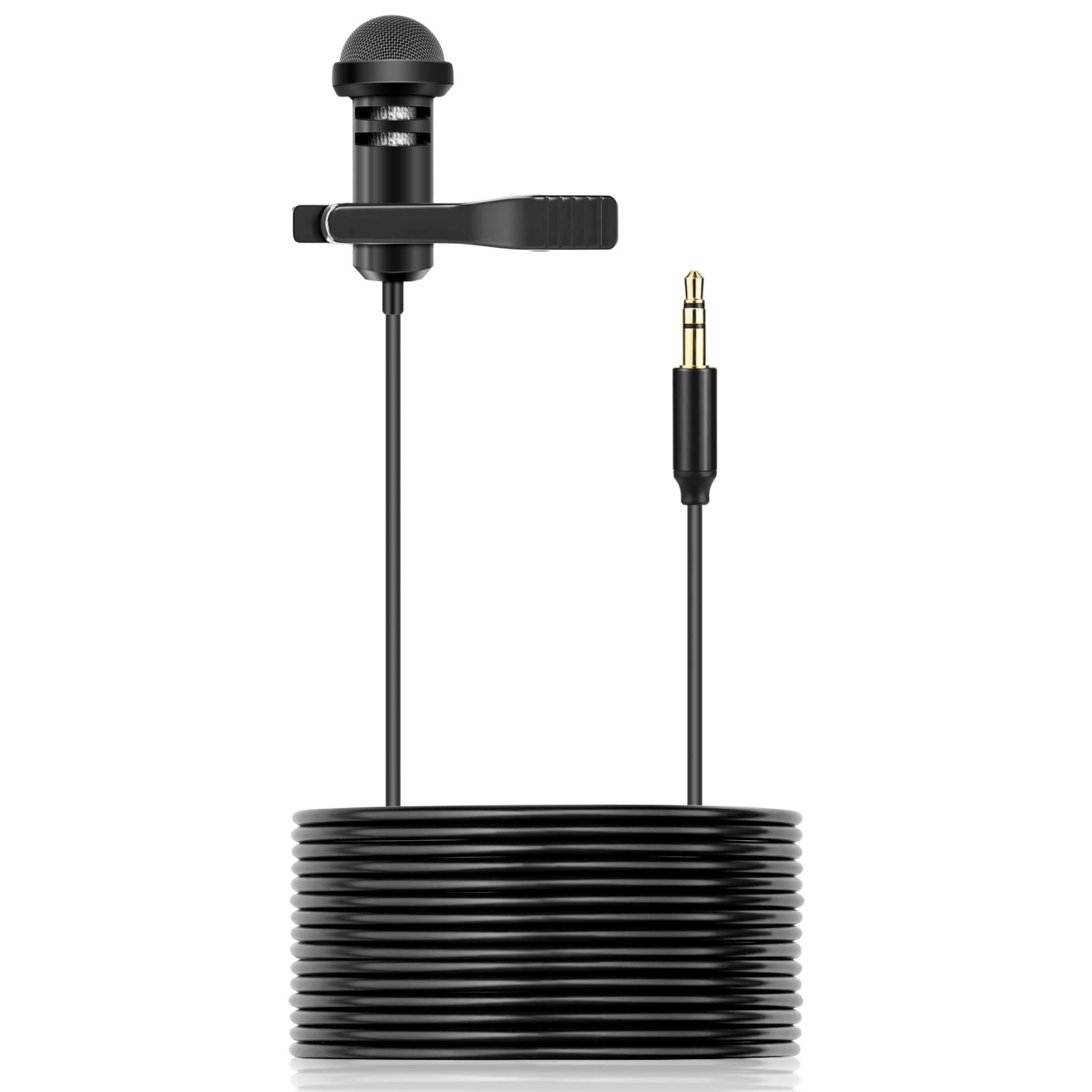 weishan Lavalier Mic Compatible with GoPro HERO11 Black, HERO10，HERO9 Action Cameras, Media Mod, Max - Lapel Microphone 3.5mm, 10ft
