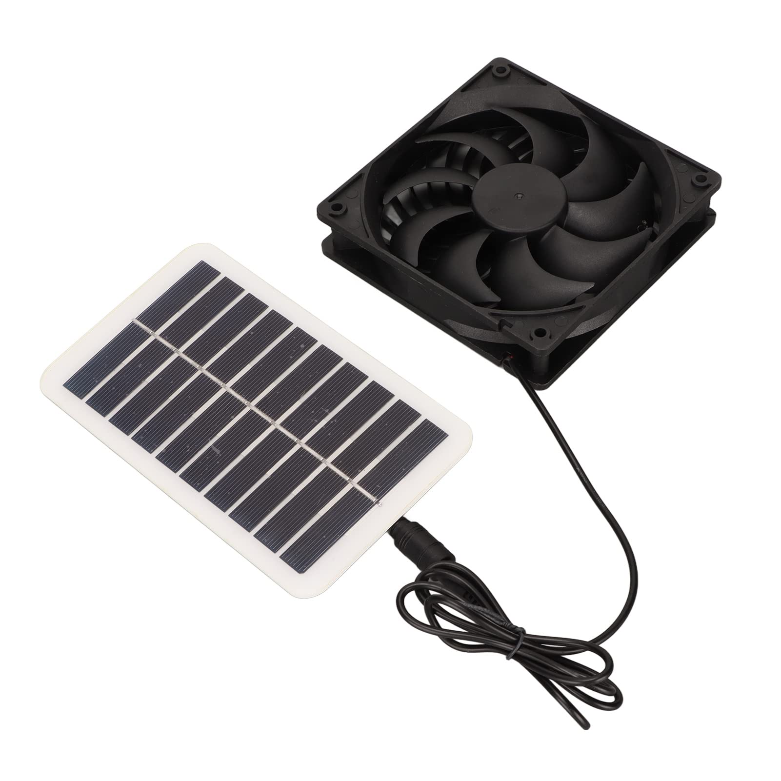 VTOSEN 15W Solar Power Panel Exhaust Fan - Energy Saving, Odor Removal - Portable Solar Powered Air Extractor for Pet Houses, RVs - Solar Fan for Efficient Ventilation